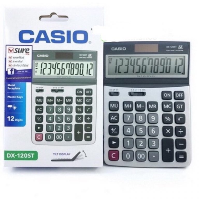 Casio DX-120ST เครื่องคิดเลขตั้งโต๊ะคาสิโอ ของใหม่ ของแท้ - ร้าน Mega Waka